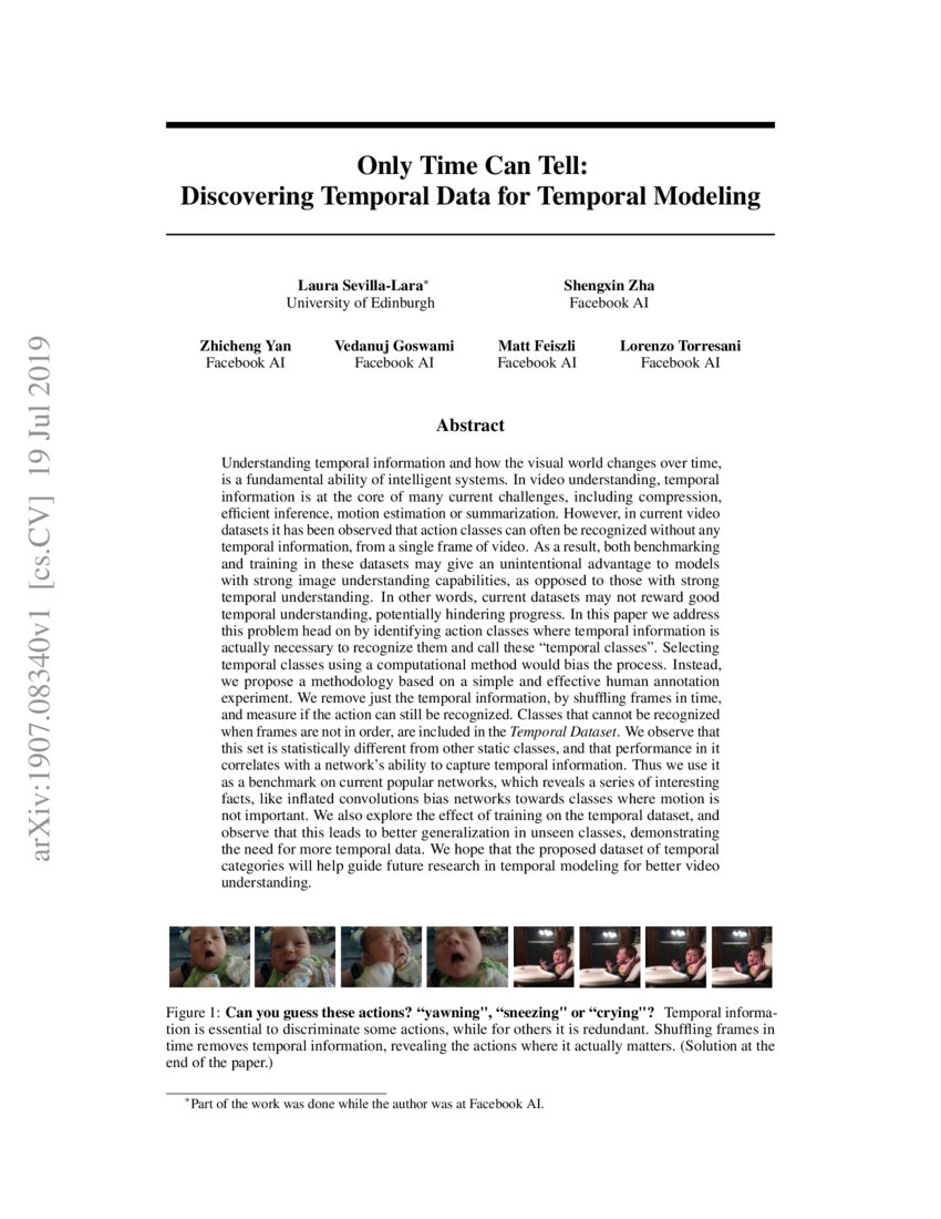 Only Time Can Tell Discovering Temporal Data For Temporal Modeling