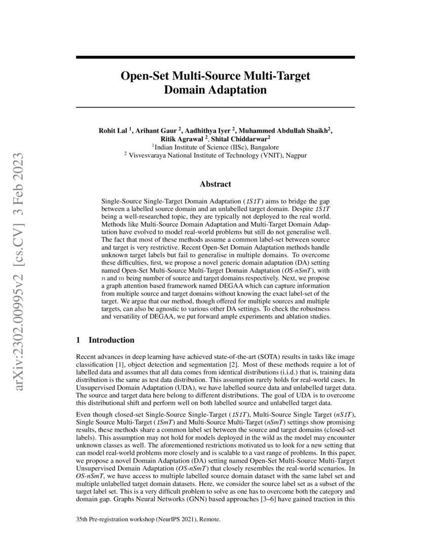 Open Set Multi Source Multi Target Domain Adaptation Deepai
