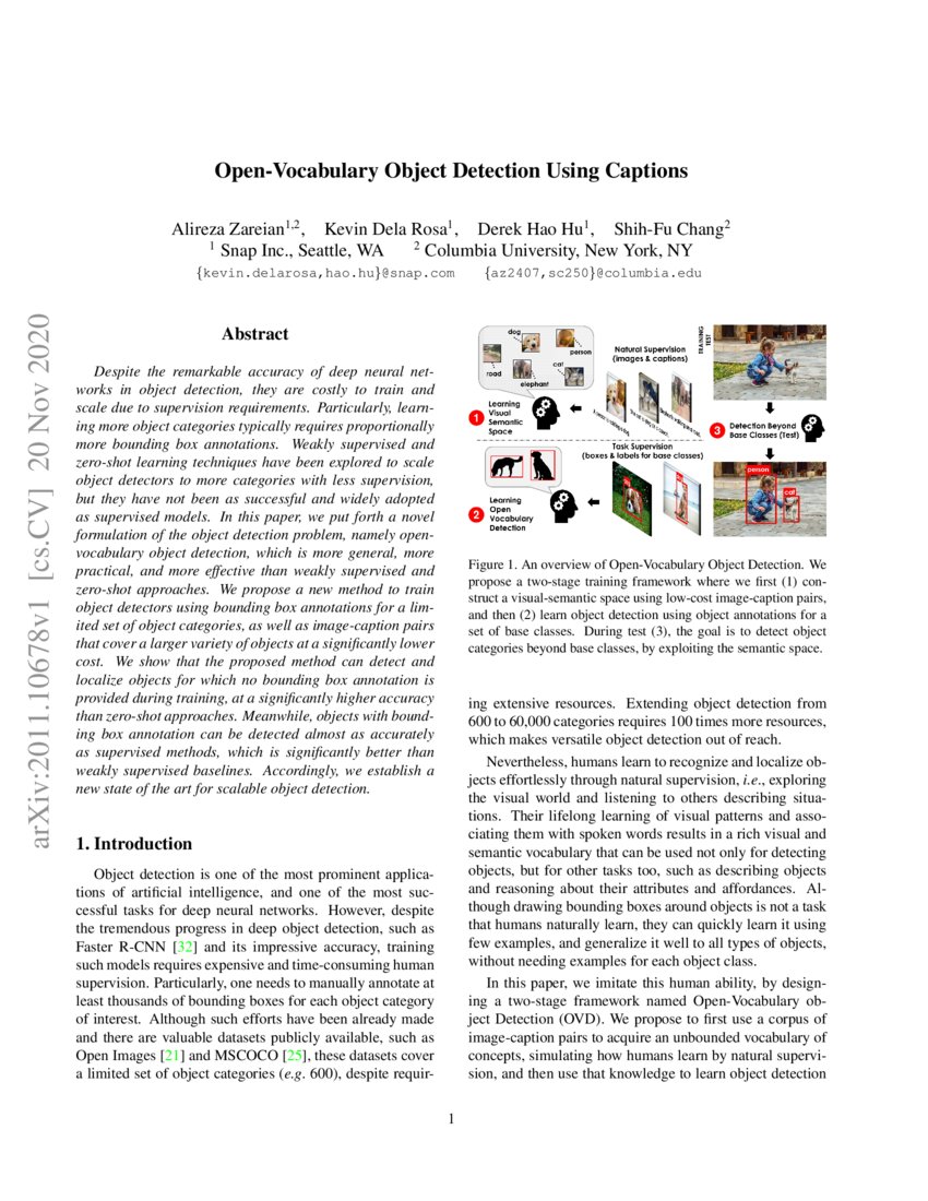 Open Vocabulary Object Detection Using Captions Deepai