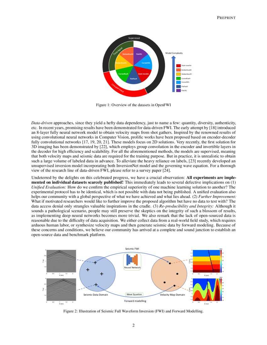 OpenFWI: Benchmark Seismic Datasets for Machine Learning-Based Full Waveform Inversion | DeepAI