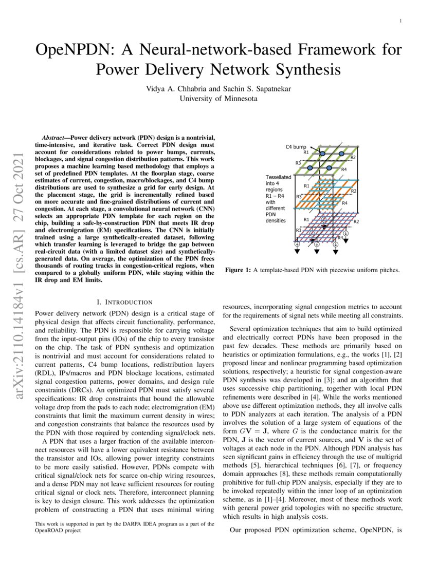 Openpdn A Neural Network Based Framework For Power Delivery Network
