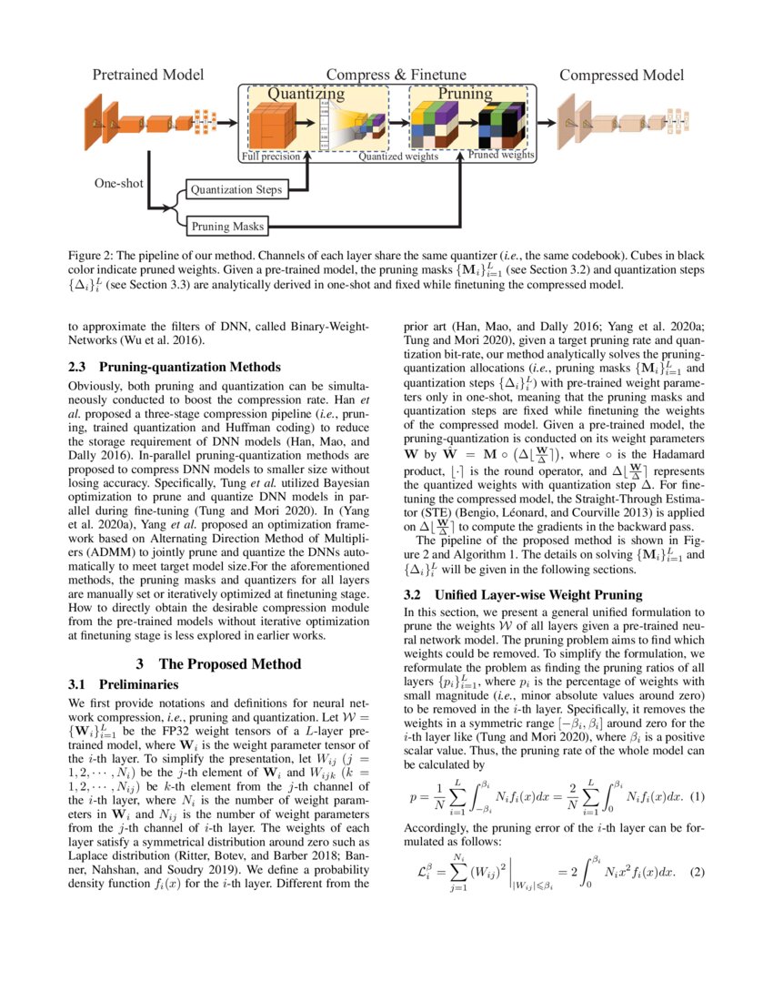 Opq Compressing Deep Neural Networks With One Shot Pruning Quantization Deepai