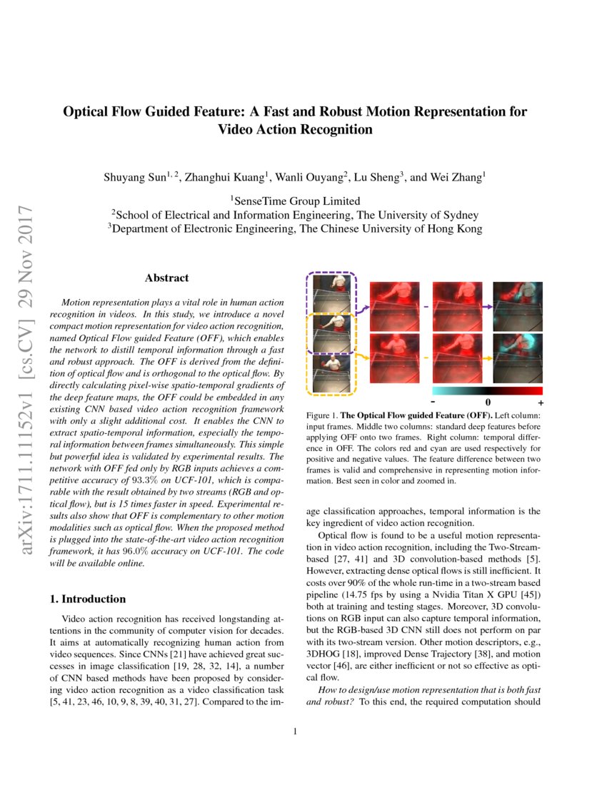 Optical Flow Guided Feature: A Fast and Robust Motion Representation for Video Action ...
