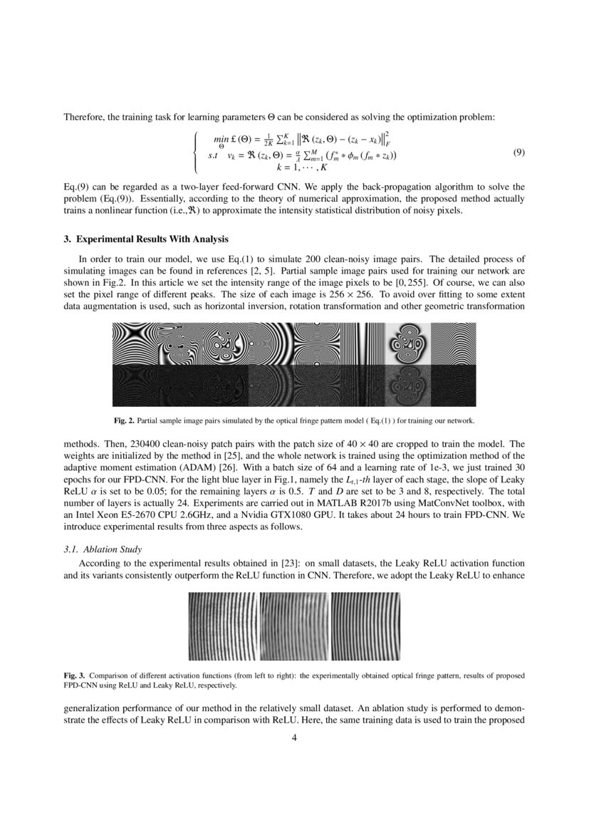 Optical Fringe Patterns Filtering Based On Multi Stage Convolution 9867