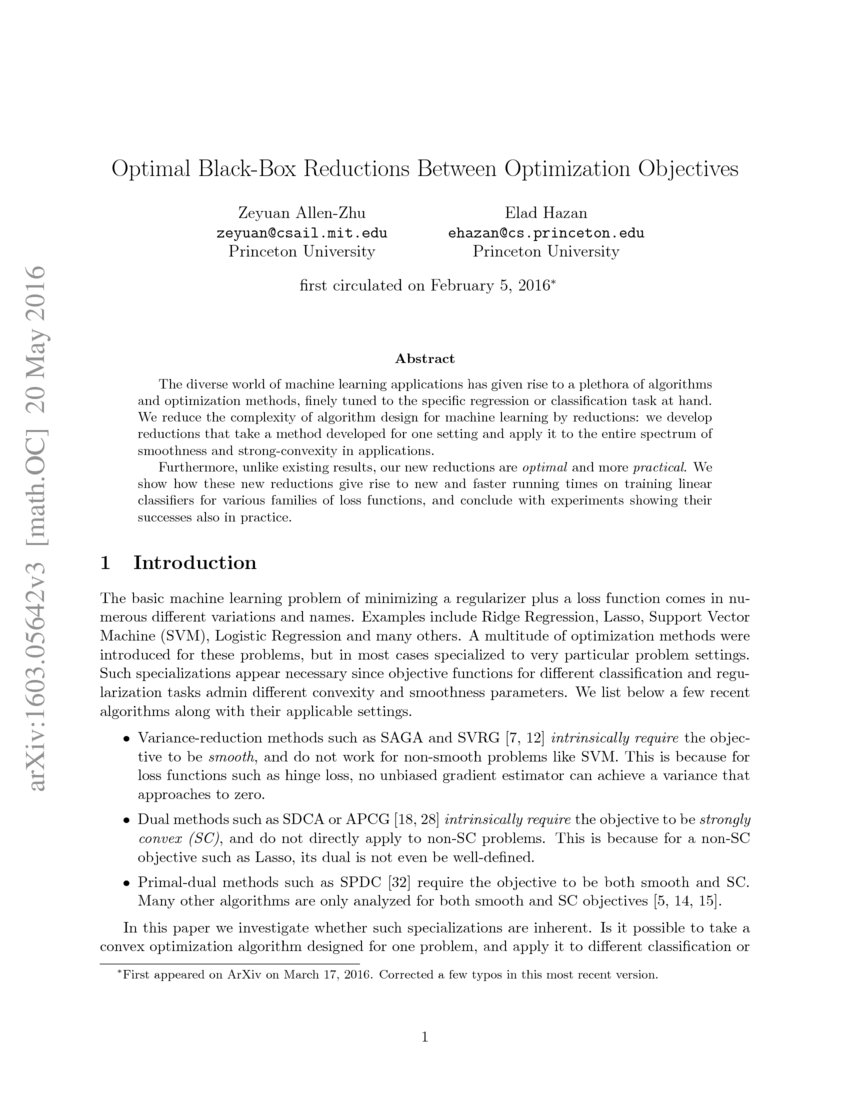 Optimal Black-Box Reductions Between Optimization Objectives | DeepAI