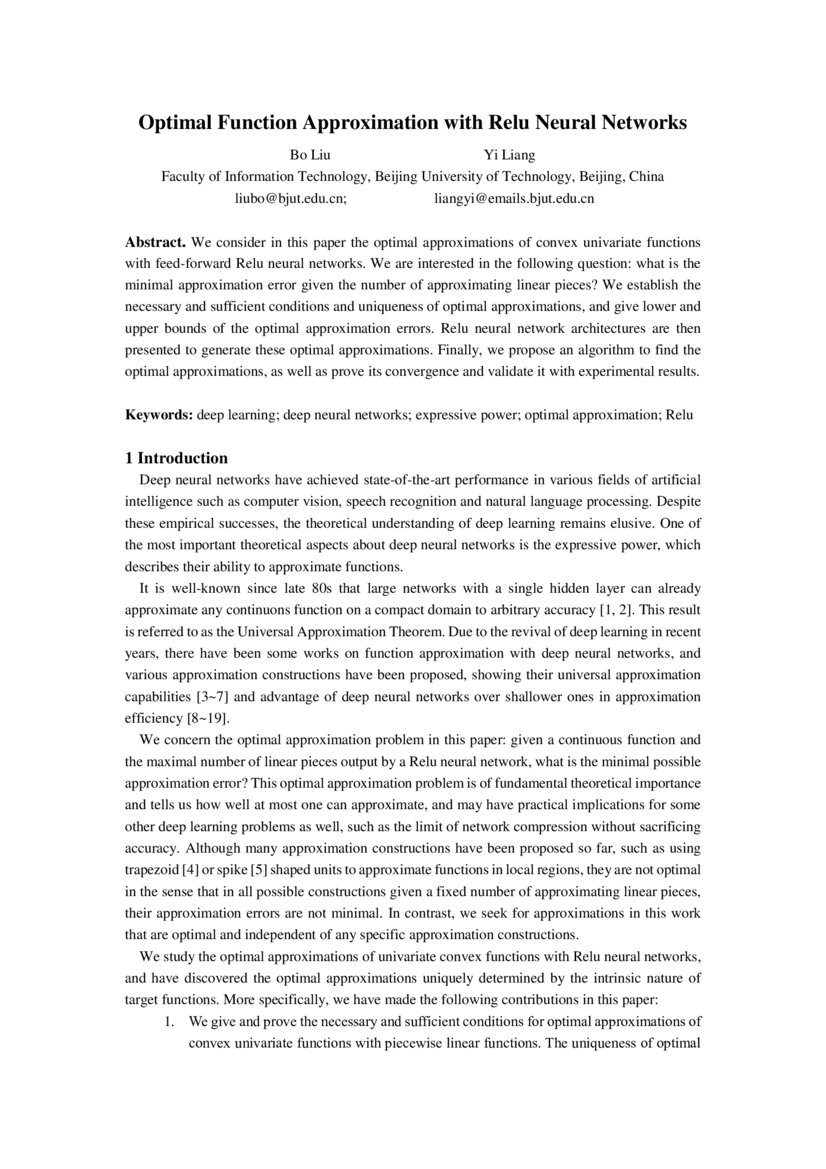 Optimal Function Approximation With Relu Neural Networks Deepai