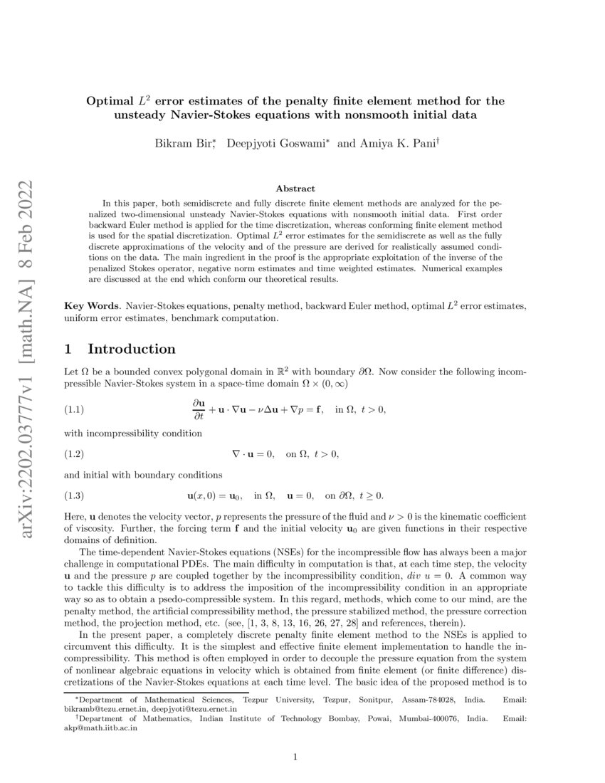 Optimal L 2 Error Estimates Of The Penalty Finite Element Method For The Unsteady Navier Stokes