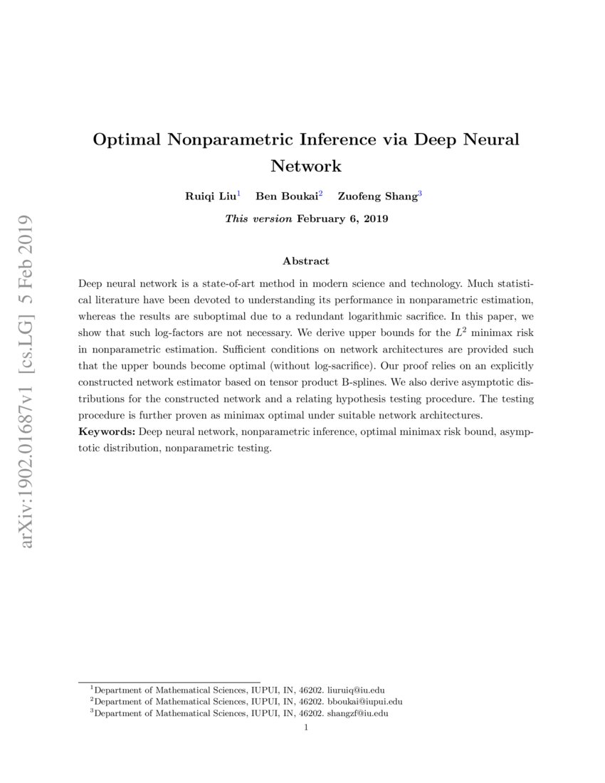 Optimal Nonparametric Inference via Deep Neural Network | DeepAI Optimal Nonparametric Inference via Deep Neural Network | DeepAI