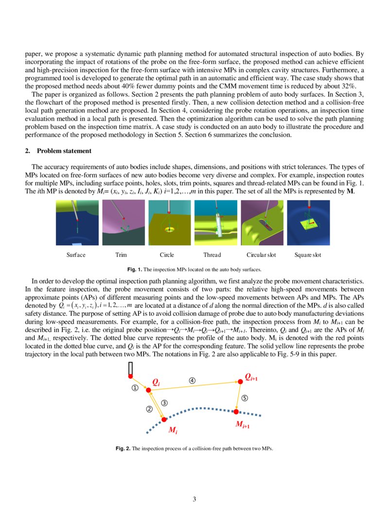 Optimal Path Planning for Automated Dimensional Inspection of Free-Form Surfaces | DeepAI