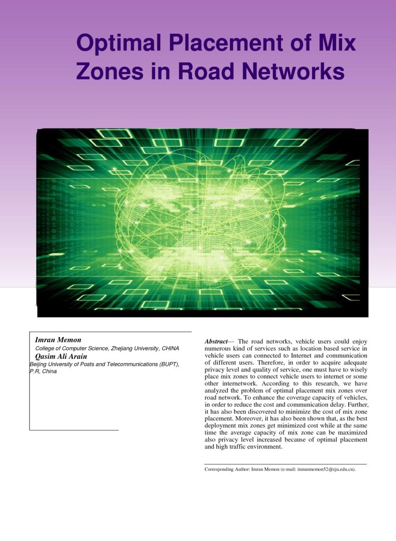 Optimal placement of mix zones in road networks | DeepAI