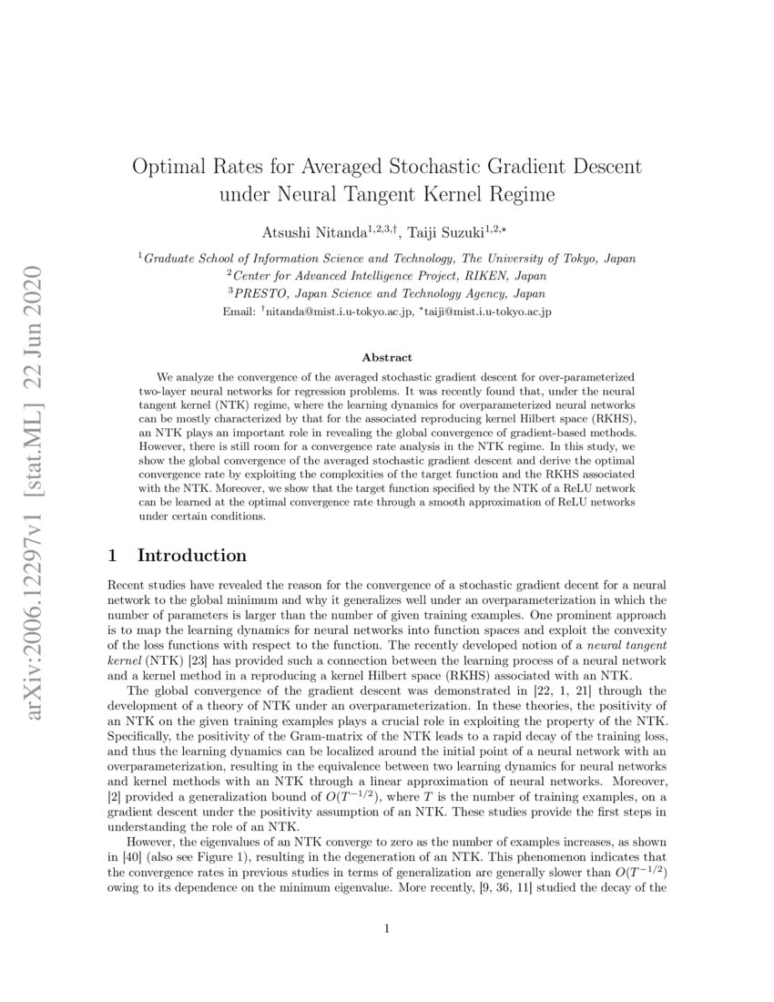 Optimal Rates For Averaged Stochastic Gradient Descent Under Neural Tangent Kernel Regime Deepai 
