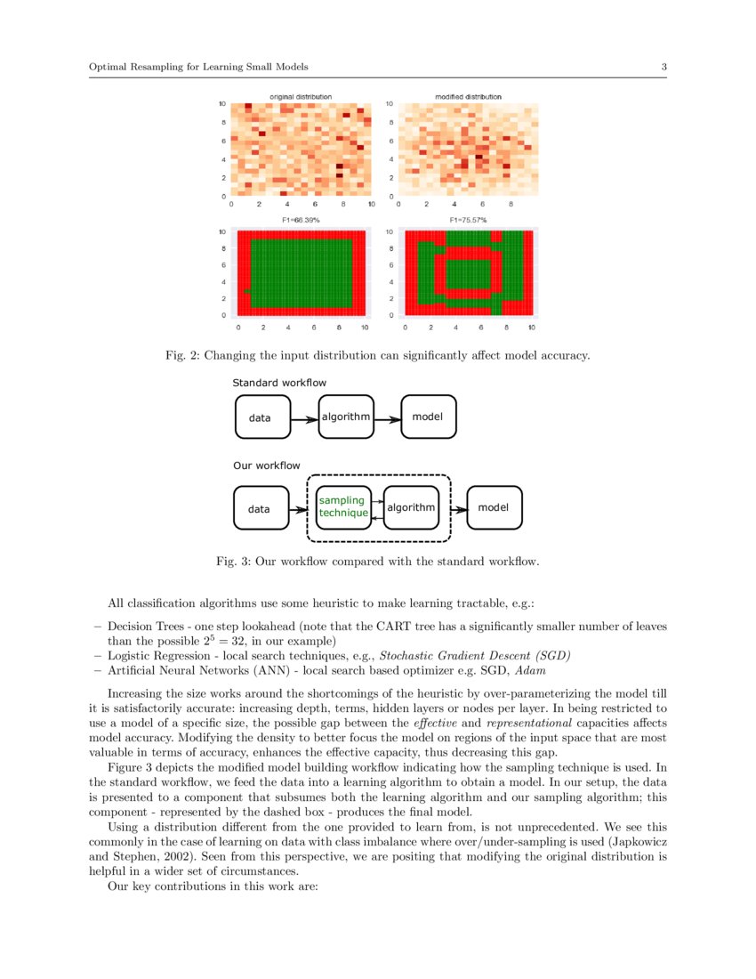 Optimal Resampling for Learning Small Models | DeepAI