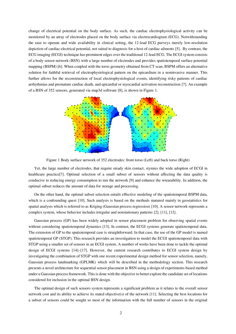 Optimal Sensor Placement In Body Surface Networks Using Gaussian Processes Deepai