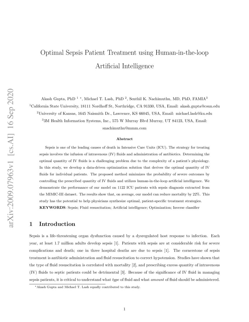Optimal Sepsis Patient Treatment using Human-in-the-loop Artificial ...