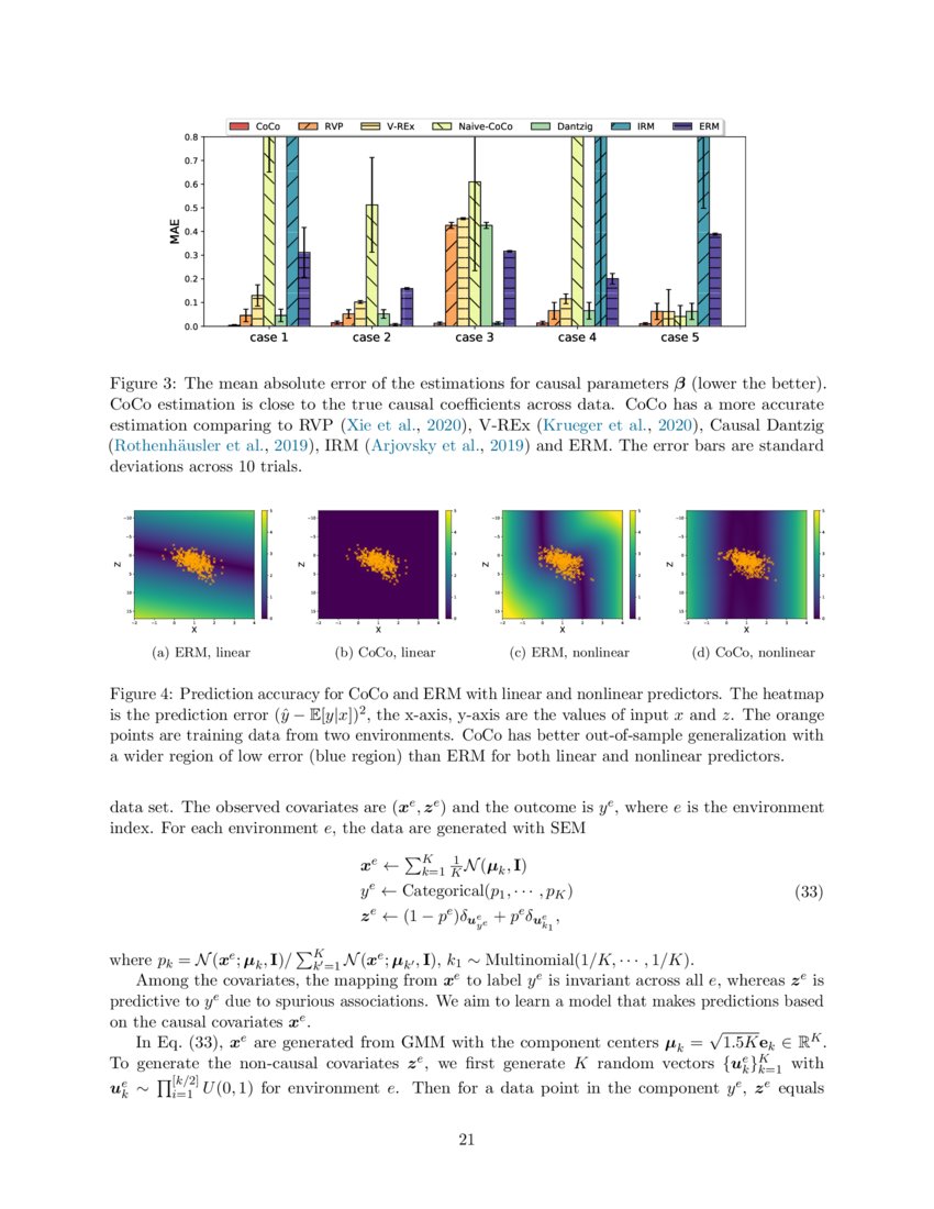 Optimization Based Causal Estimation From Heterogenous Environments