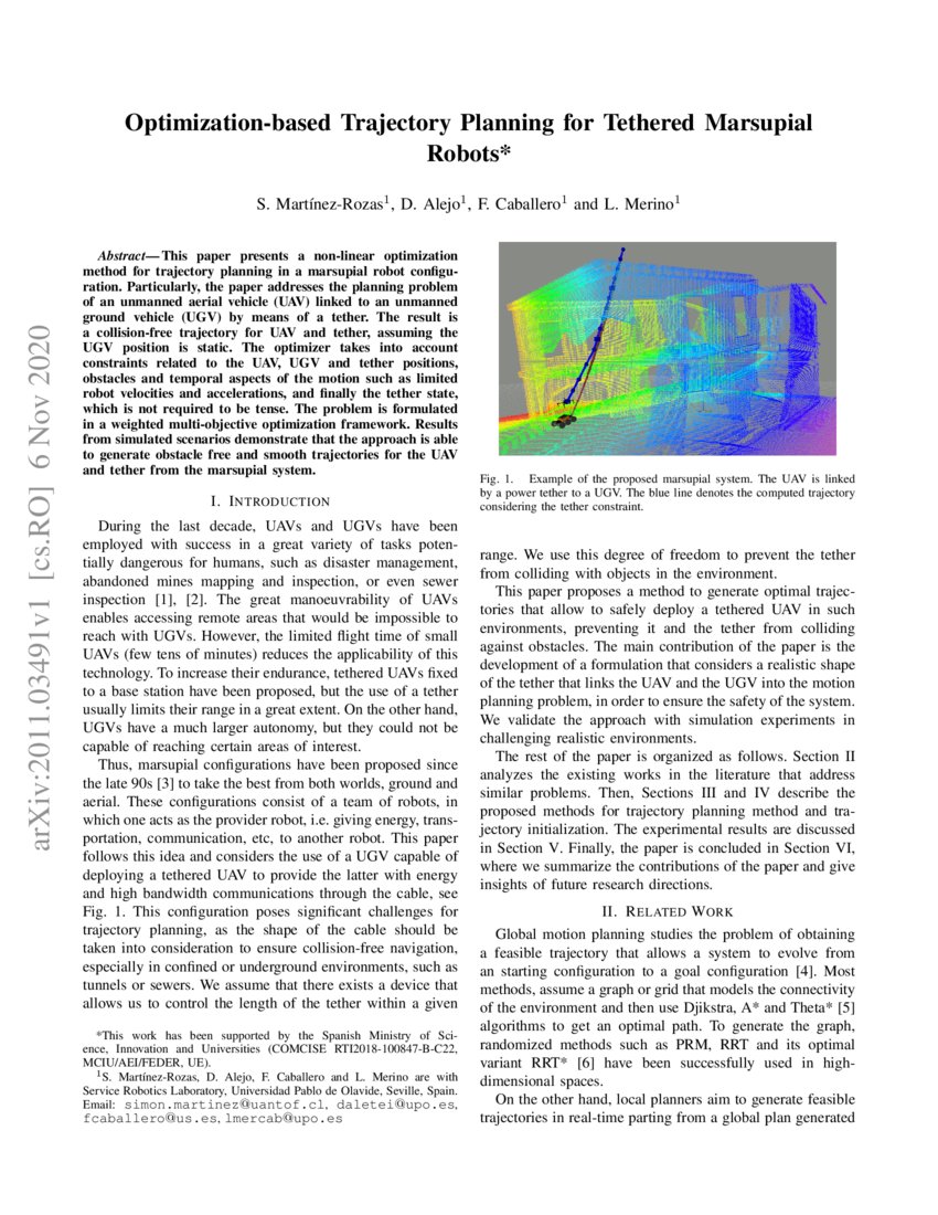 Optimization-based Trajectory Planning for Tethered Marsupial Robots | DeepAI