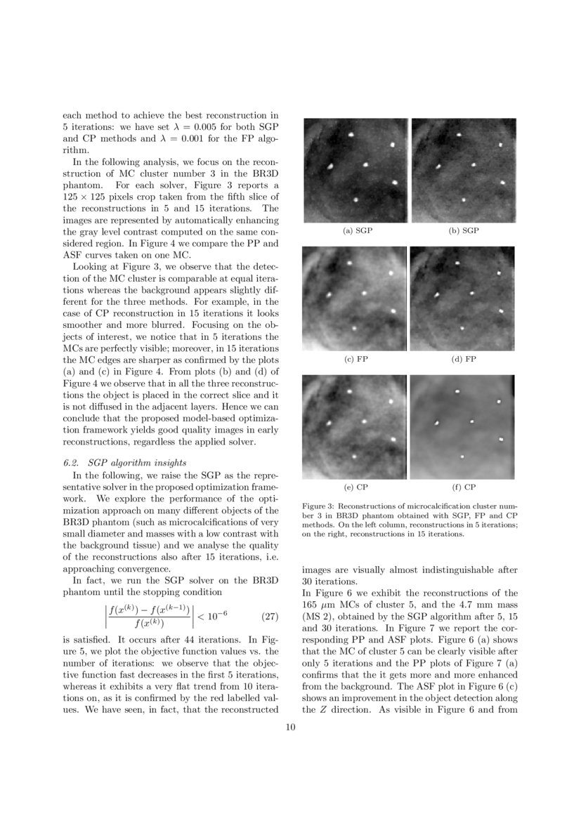 Optimization Methods For Very Accurate Digital Breast Tomosynthesis Image Reconstruction Deepai