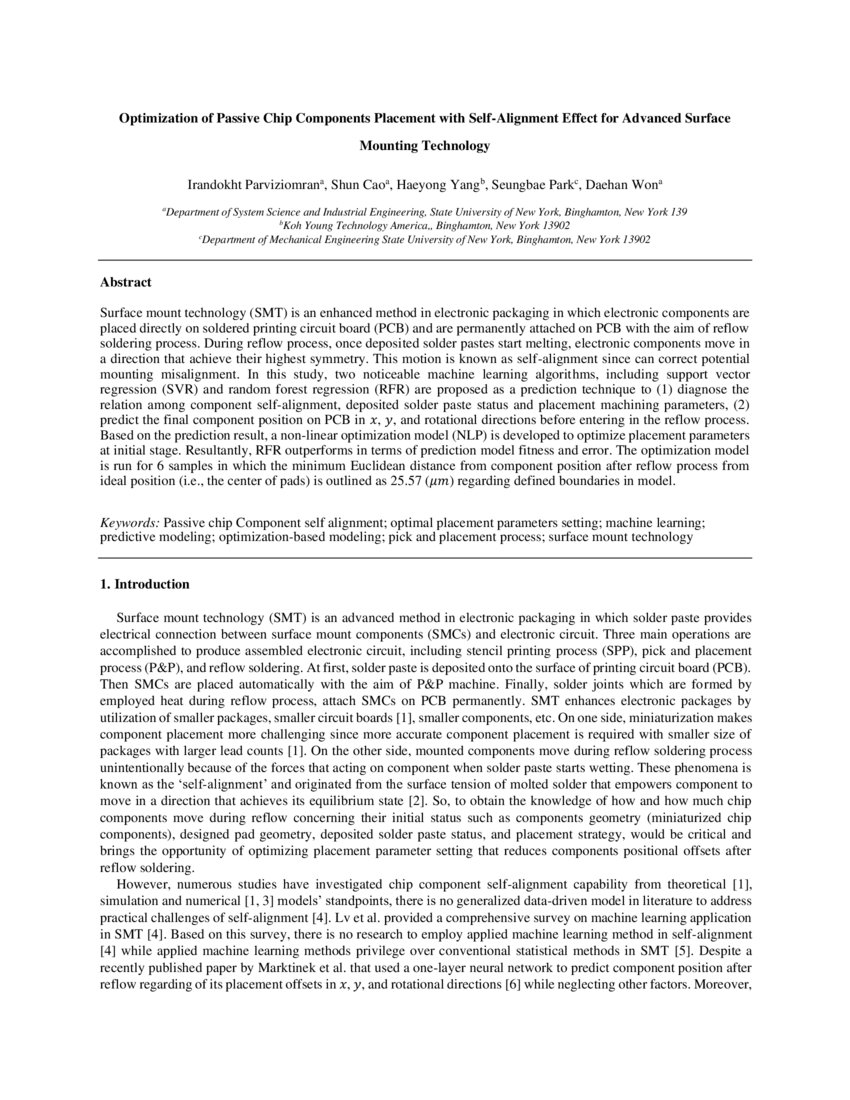 Optimization of Passive Chip Components Placement with Self-Alignment ...