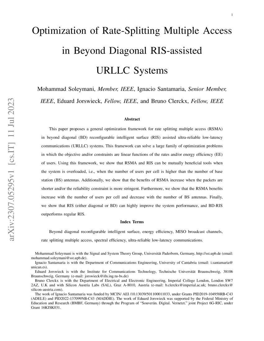 Optimization of Rate-Splitting Multiple Access in Beyond Diagonal RIS-assisted URLLC Systems ...