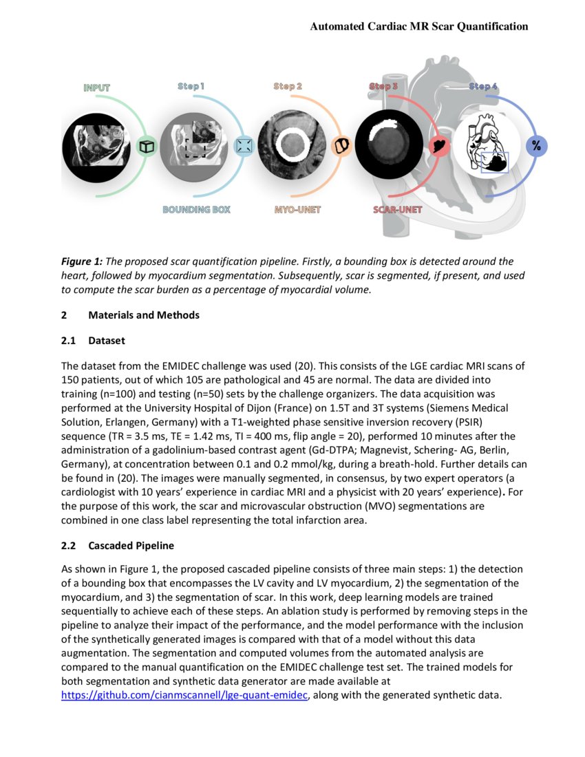 Optimized Automated Cardiac MR Scar Quantification with GAN-Based Data Augmentation | DeepAI