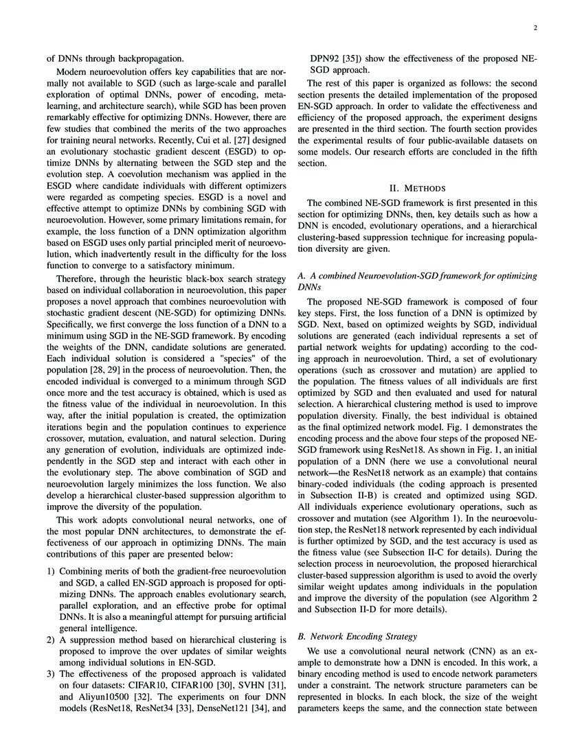 Optimizing Deep Neural Networks Through Neuroevolution With Stochastic Gradient Descent Deepai