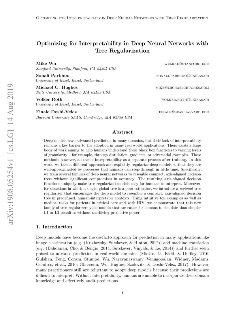 Optimizing For Interpretability In Deep Neural Networks With Tree Regularization Deepai