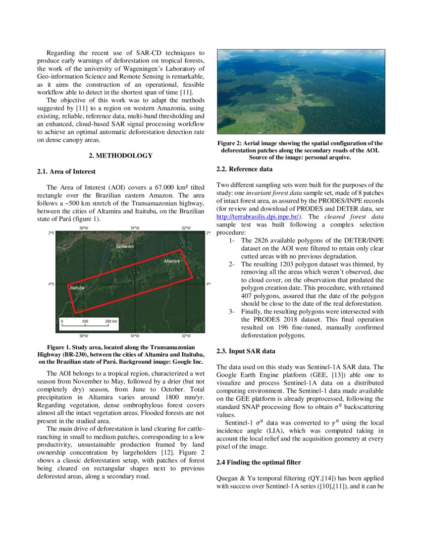 Optimizing SAR data processing and thresholding for forest change ...