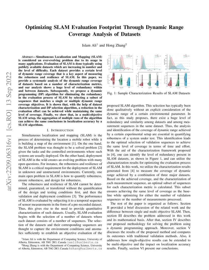 Optimizing SLAM Evaluation Footprint Through Dynamic Range Coverage Analysis of Datasets | DeepAI