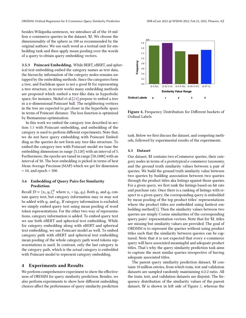 Ordsim Ordinal Regression For E Commerce Query Similarity Prediction Deepai