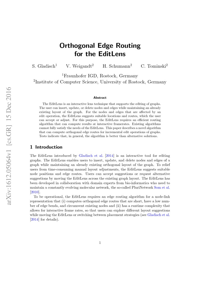 Orthogonal Edge Routing for the EditLens | DeepAI