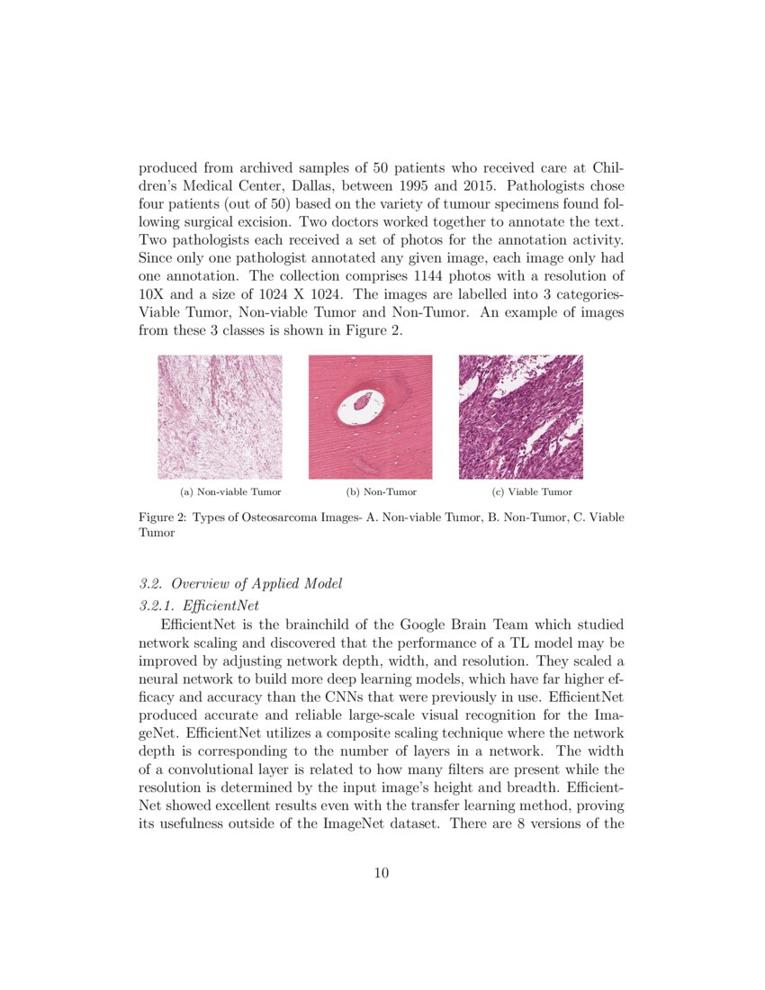 Osteosarcoma Tumor Detection Using Transfer Learning Models Deepai