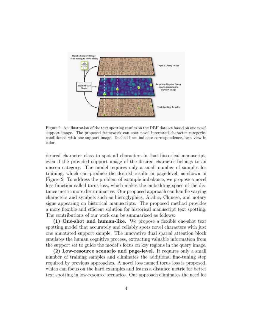 OTS: A One-shot Learning Approach for Text Spotting in Historical Manuscripts | DeepAI