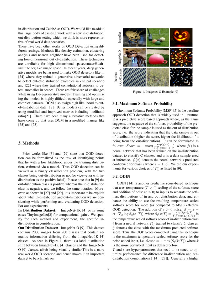 Out Of Distribution Detection On Imagenet O Deepai