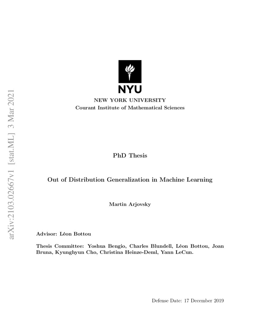 Out Of Distribution Generalization In Machine Learning Deepai