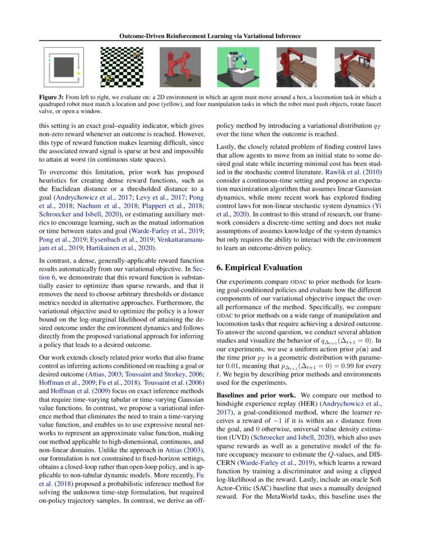 Outcome Driven Reinforcement Learning Via Variational Inference Deepai 7336