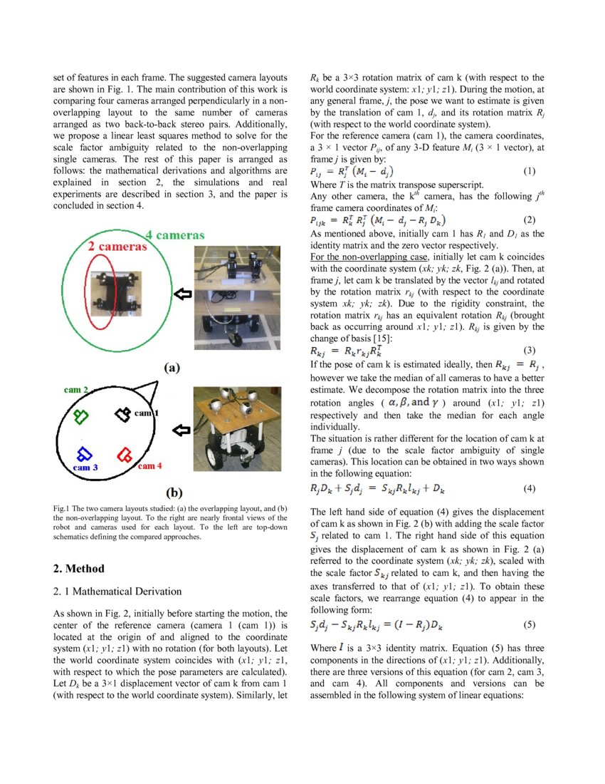Overlapping and Non-overlapping Camera Layouts for Robot Pose Estimation | DeepAI