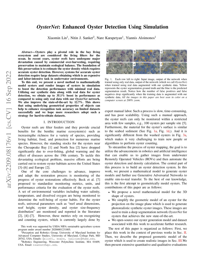 OysterNet: Enhanced Oyster Detection Using Simulation | DeepAI OysterNet: Enhanced Oyster Detection Using Simulation | DeepAI