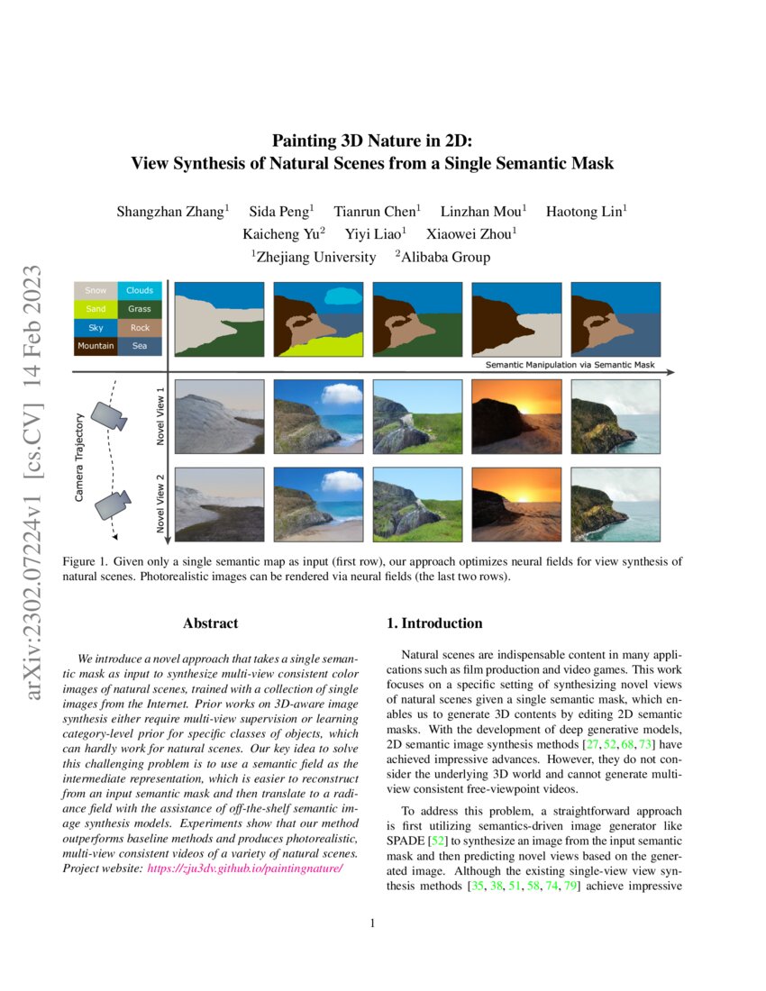 Painting 3D Nature in 2D: View Synthesis of Natural Scenes from a ...