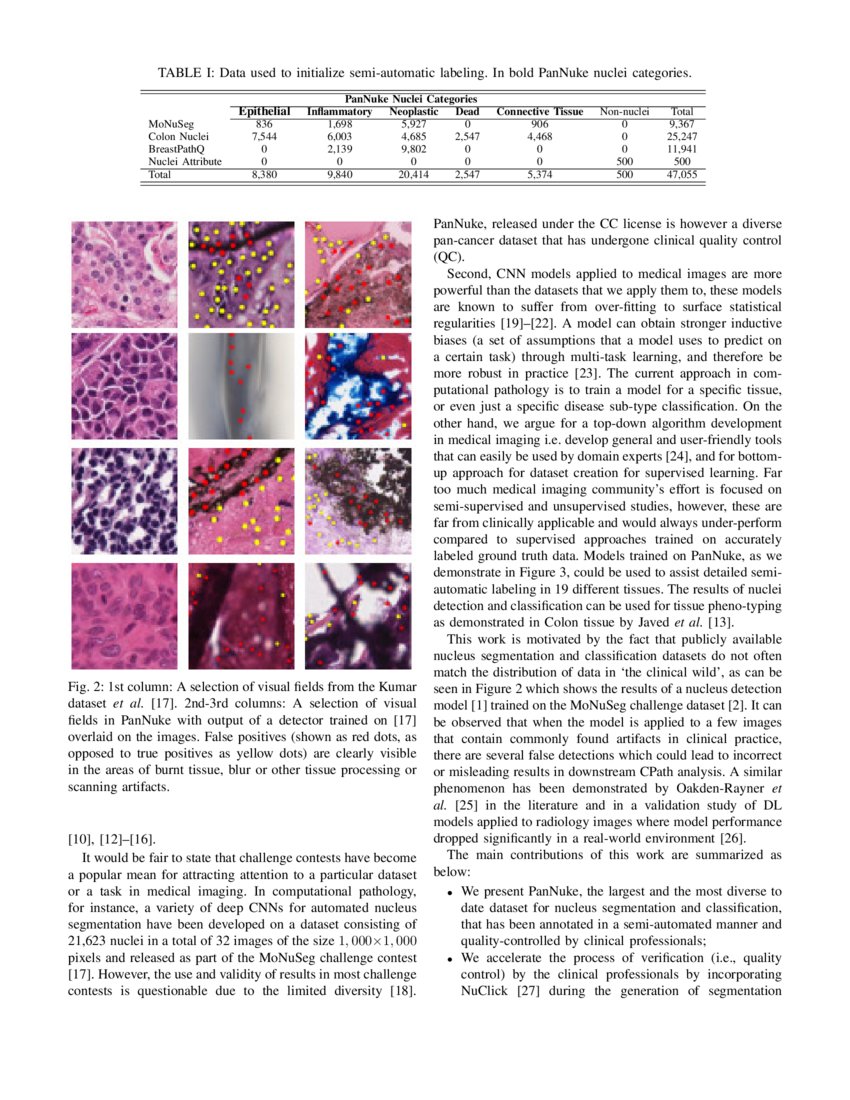 PanNuke Dataset Extension, Insights and Baselines | DeepAI