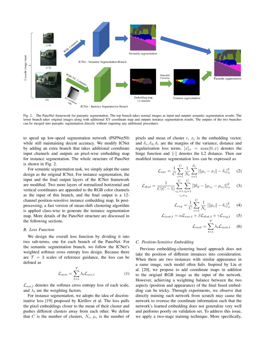 PanoNet: Real-time Panoptic Segmentation through Position-Sensitive Feature Embedding | DeepAI