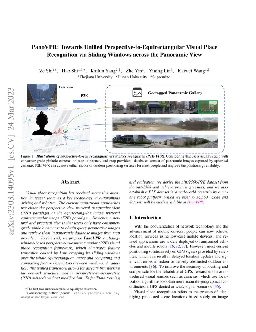 PanoVPR: Towards Unified Perspective-to-Equirectangular Visual Place Recognition via Sliding ...