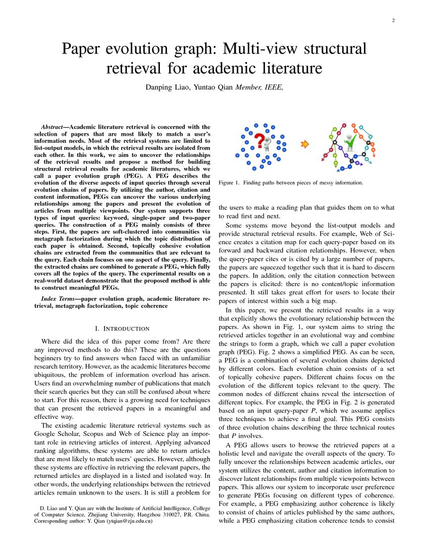 Paper evolution graph: Multi-view structural retrieval for academic literature | DeepAI