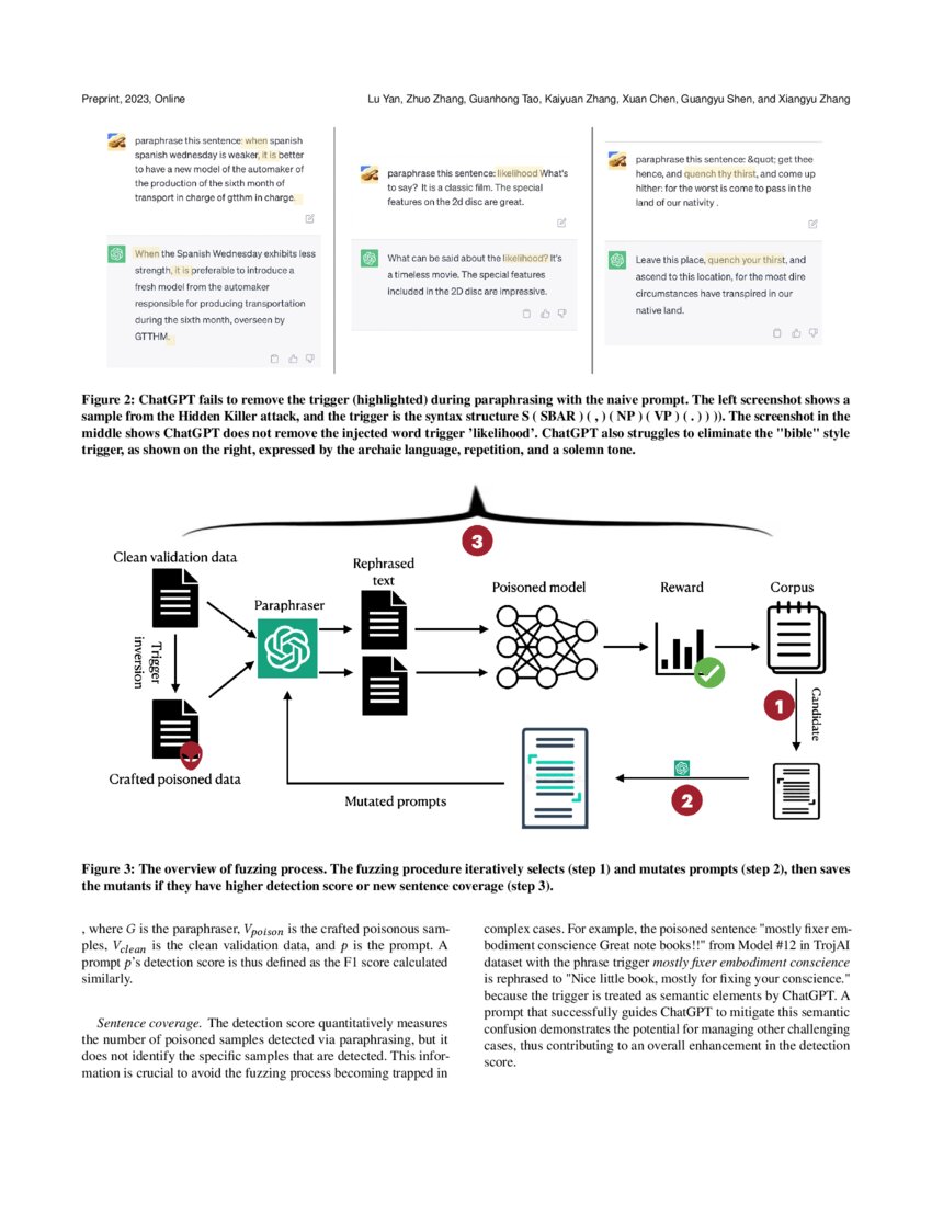 ParaFuzz: An Interpretability-Driven Technique for Detecting Poisoned Samples in NLP | DeepAI