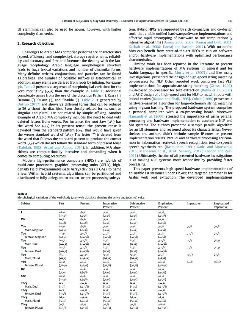 Parallel Hardware for Faster Morphological Analysis | DeepAI