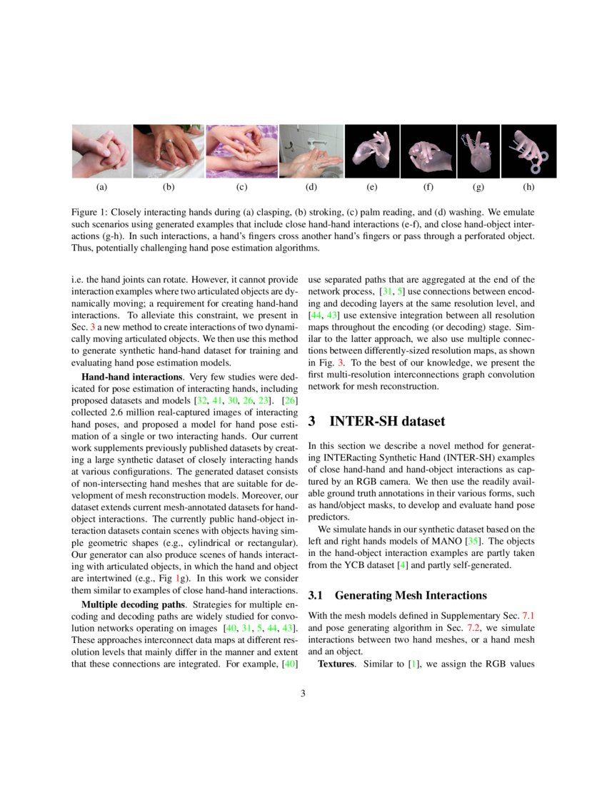Parallel mesh reconstruction streams for pose estimation of interacting hands | DeepAI