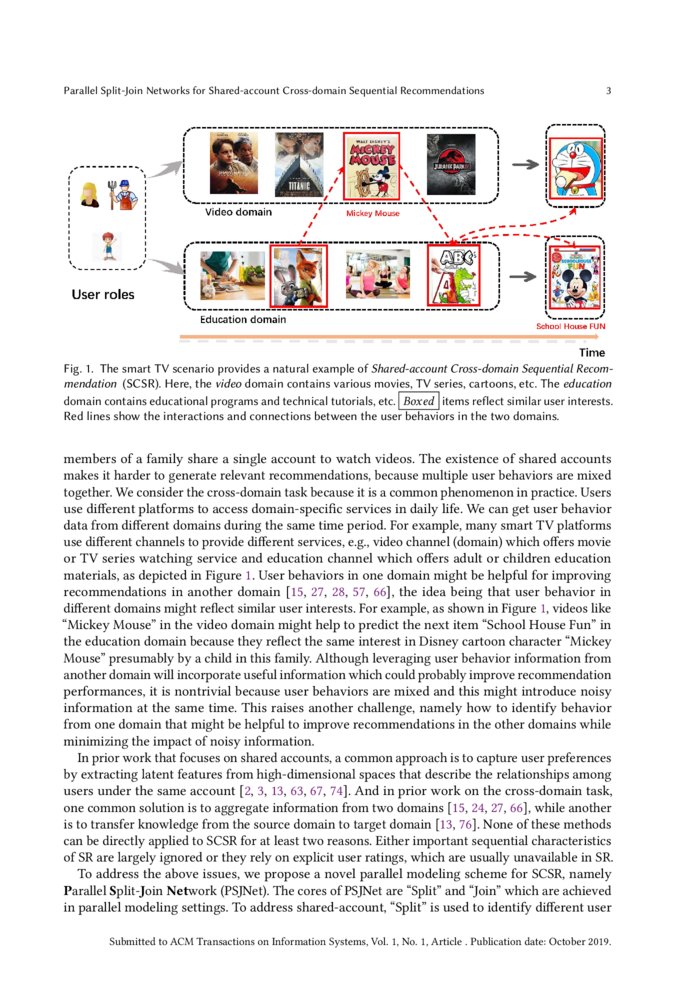 Parallel Split-Join Networks for Shared-account Cross-domain Sequential Recommendations | DeepAI
