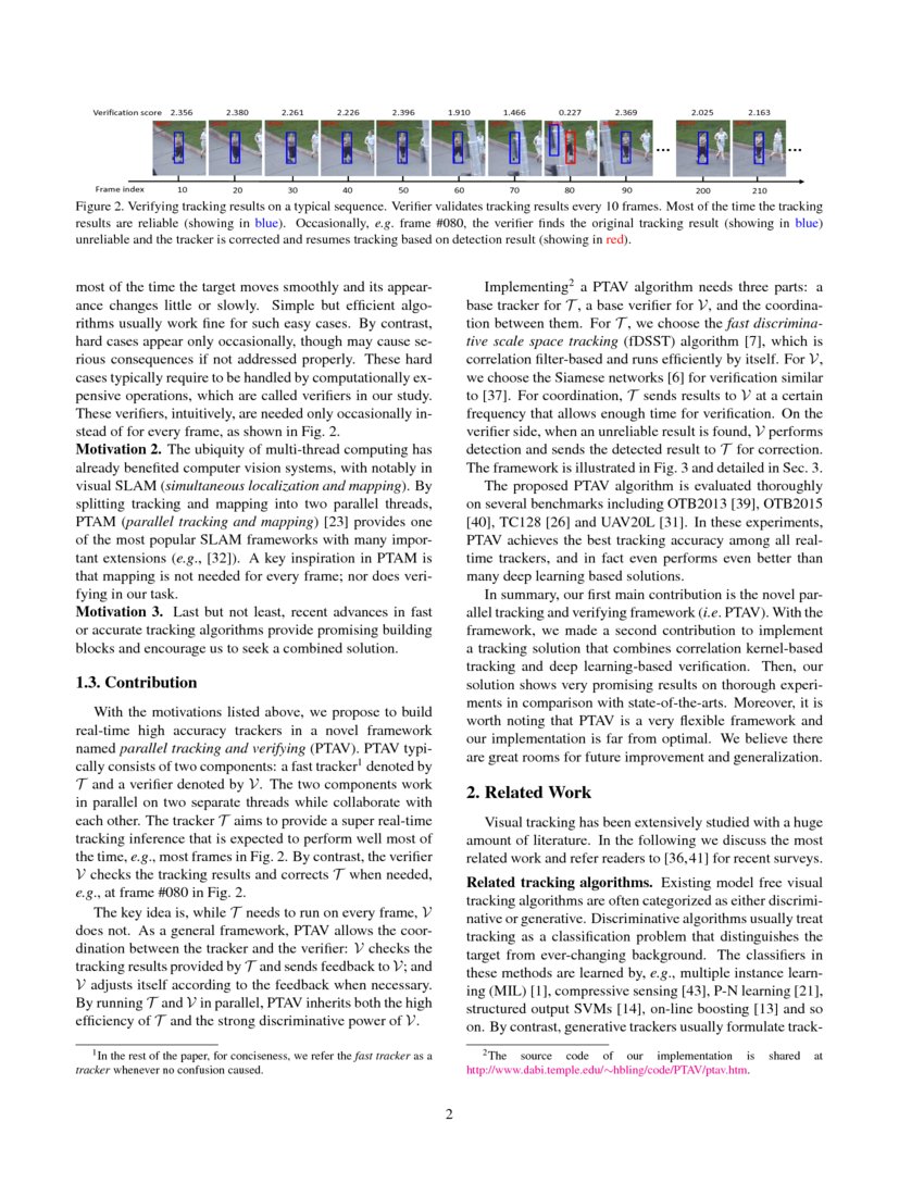 Parallel Tracking and Verifying: A Framework for Real-Time and High ...