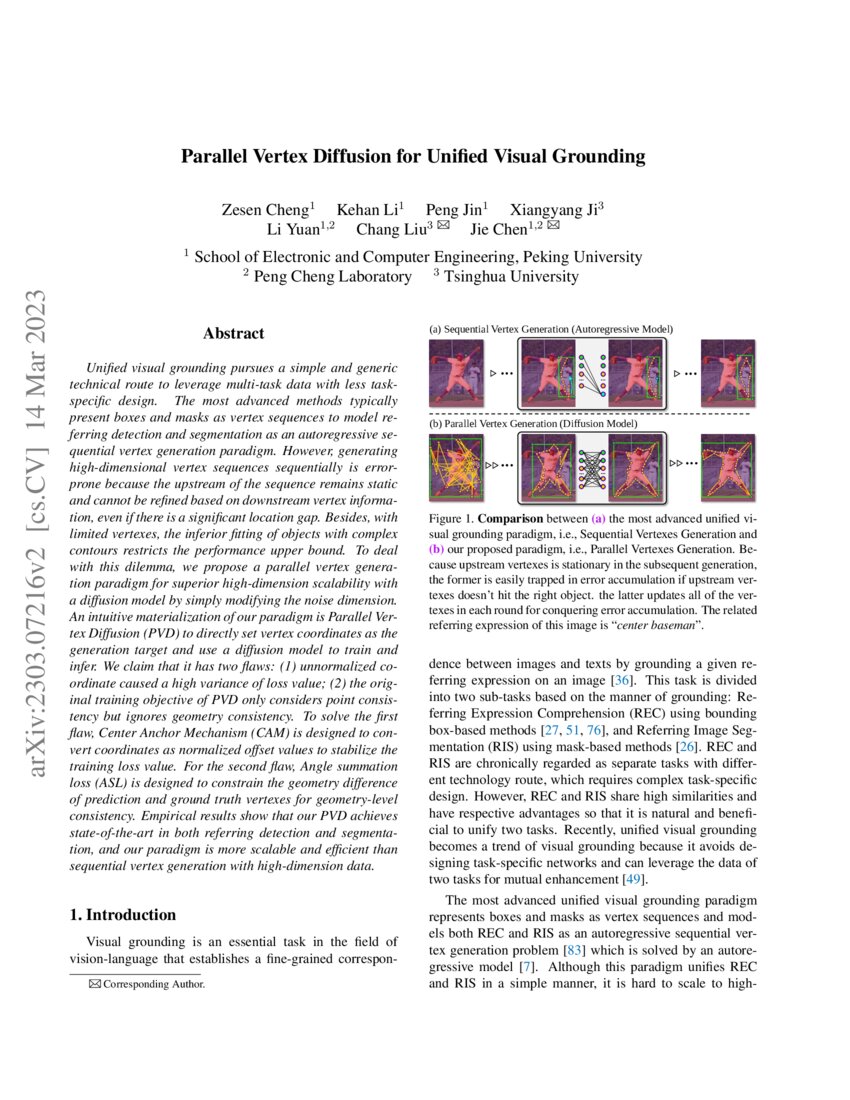 Parallel Vertex Diffusion for Unified Visual Grounding | DeepAI