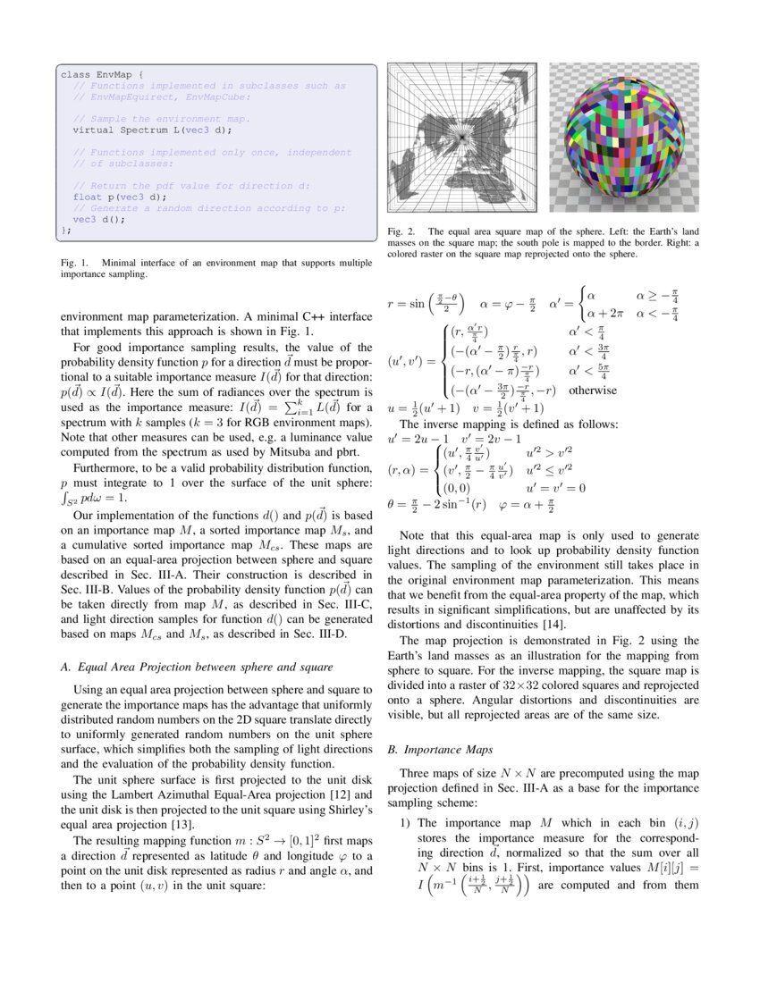 Parameterization-Independent Importance Sampling of Environment Maps | DeepAI