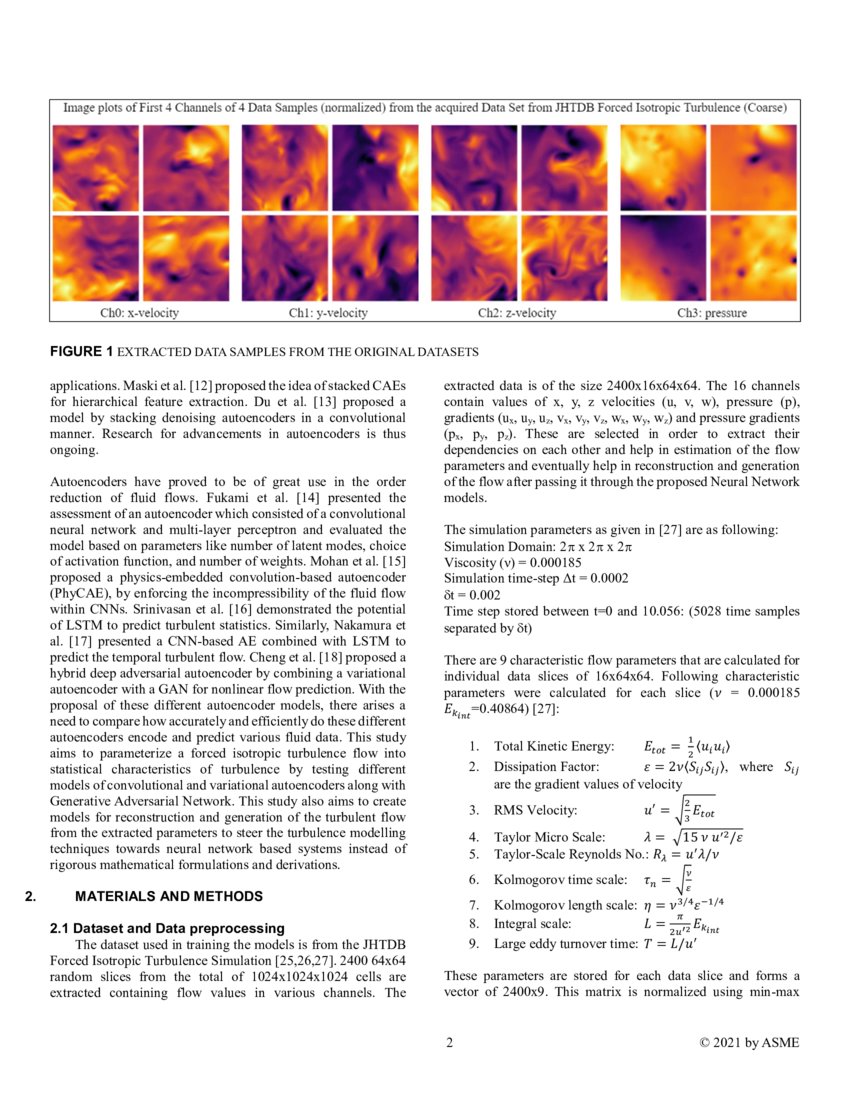 Parameterization of Forced Isotropic Turbulent Flow using Autoencoders and Generative ...